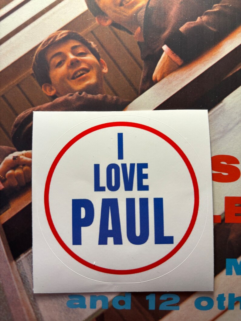 I Love the Beatles Stickers Paul John George Ringo - Etsy