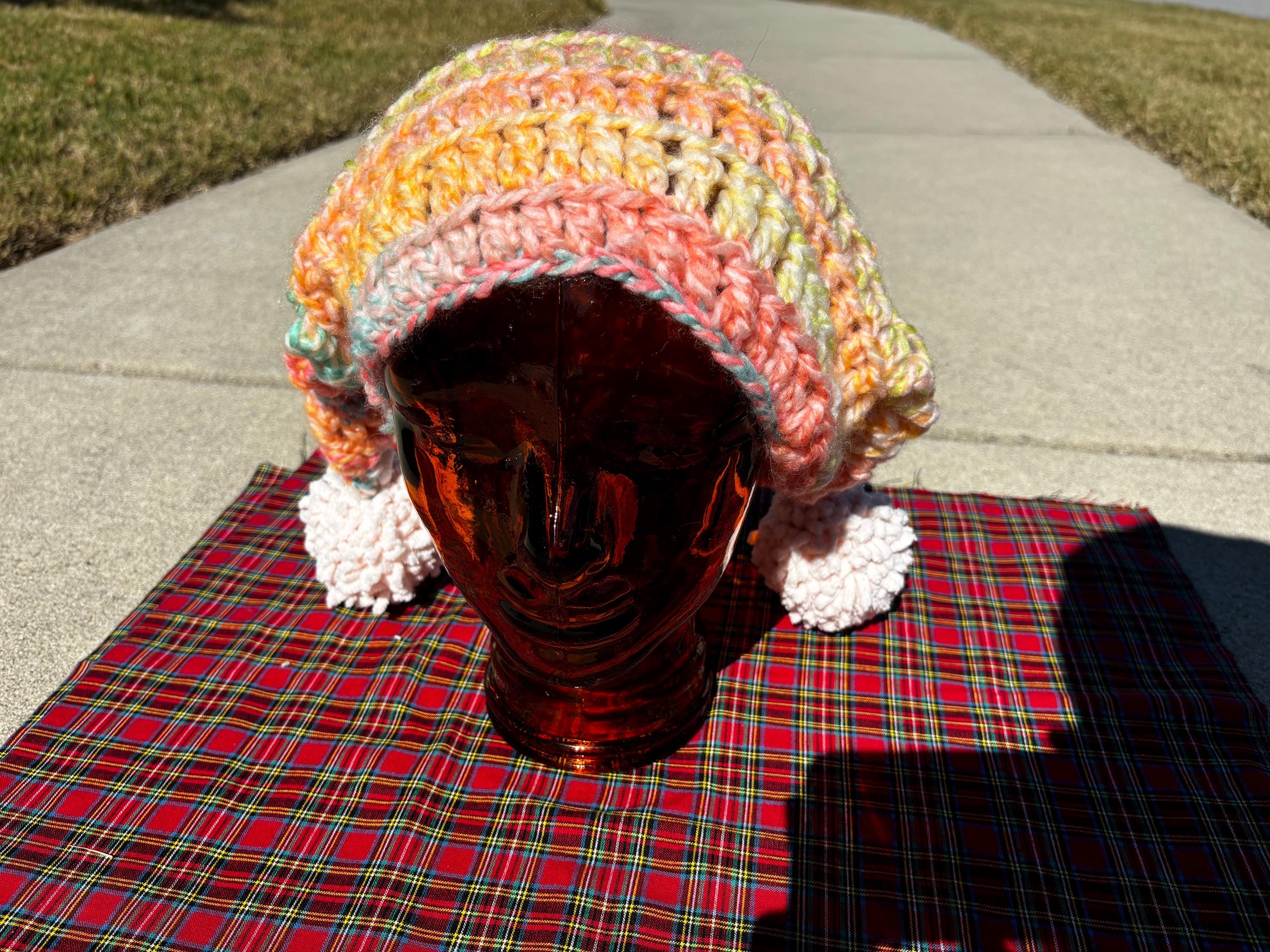 Pastel Rainbow Crochet Jester Hat - Etsy