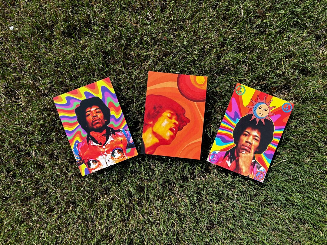 Jimi Hendrix Hippie 70s Style Art Print - Etsy