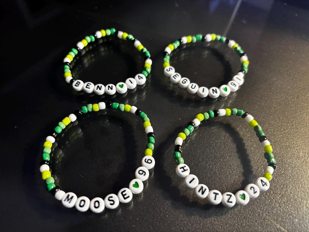 Dallas Stars Custom Beaded Bracelets - Etsy