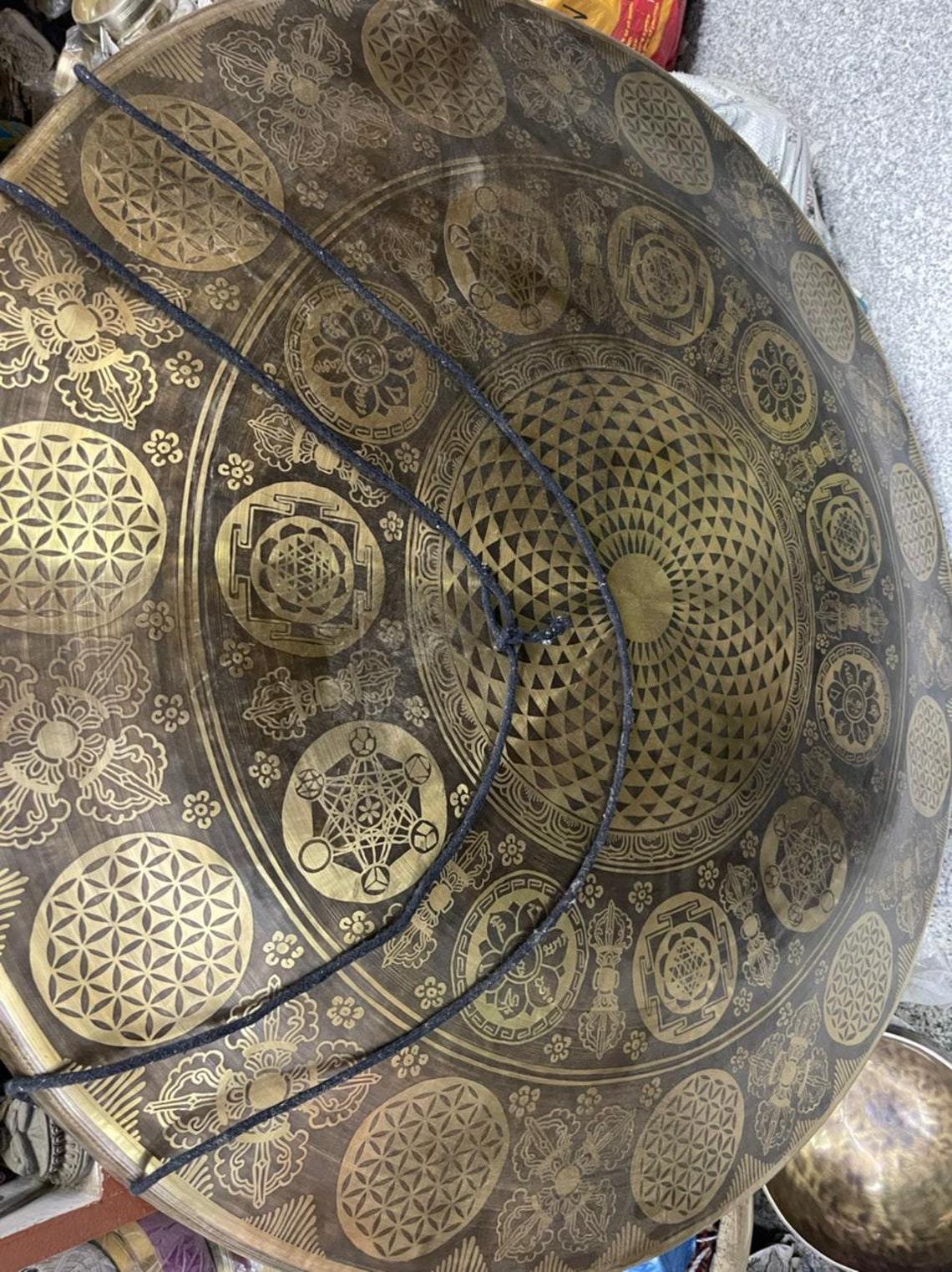 100 CM Extra Large Healing Gongs Flower of Life Group Healing Big ...