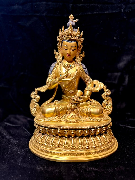 9 Inches Bajra Sattva Gold-plated Statue From - Etsy