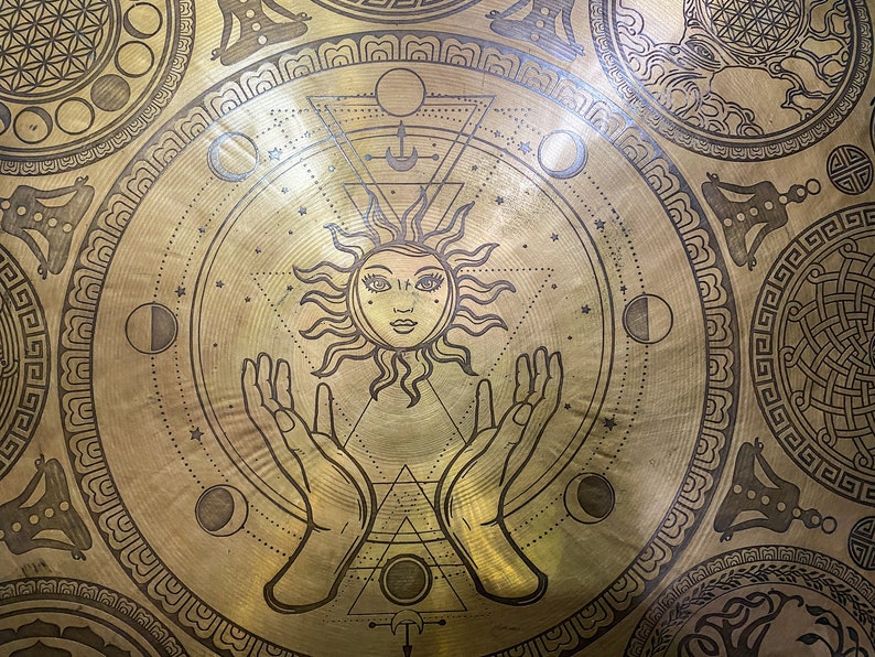 Sale 21 Inches Special Solar Eclipse Face Carving Tibetan - Etsy