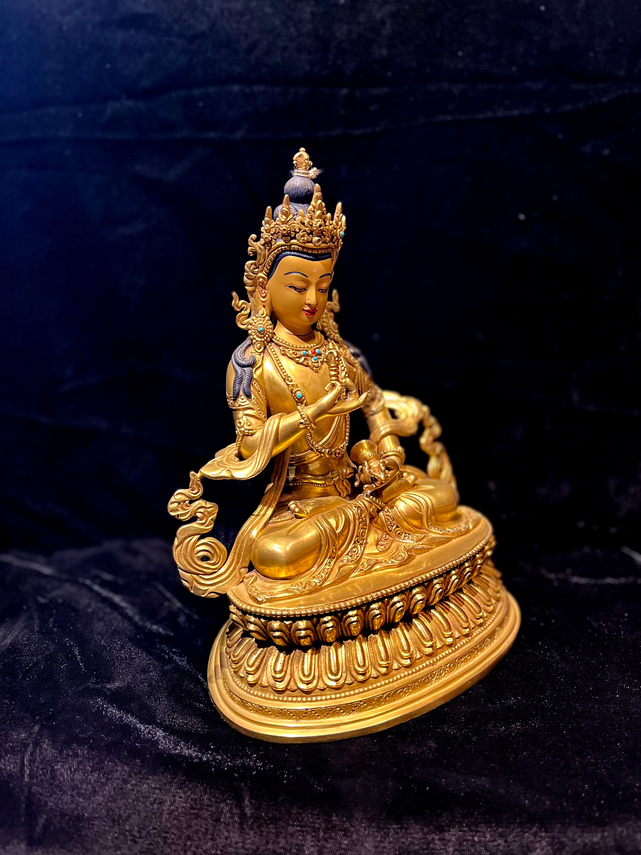 9 Inches Bajra Sattva Gold-plated Statue From - Etsy