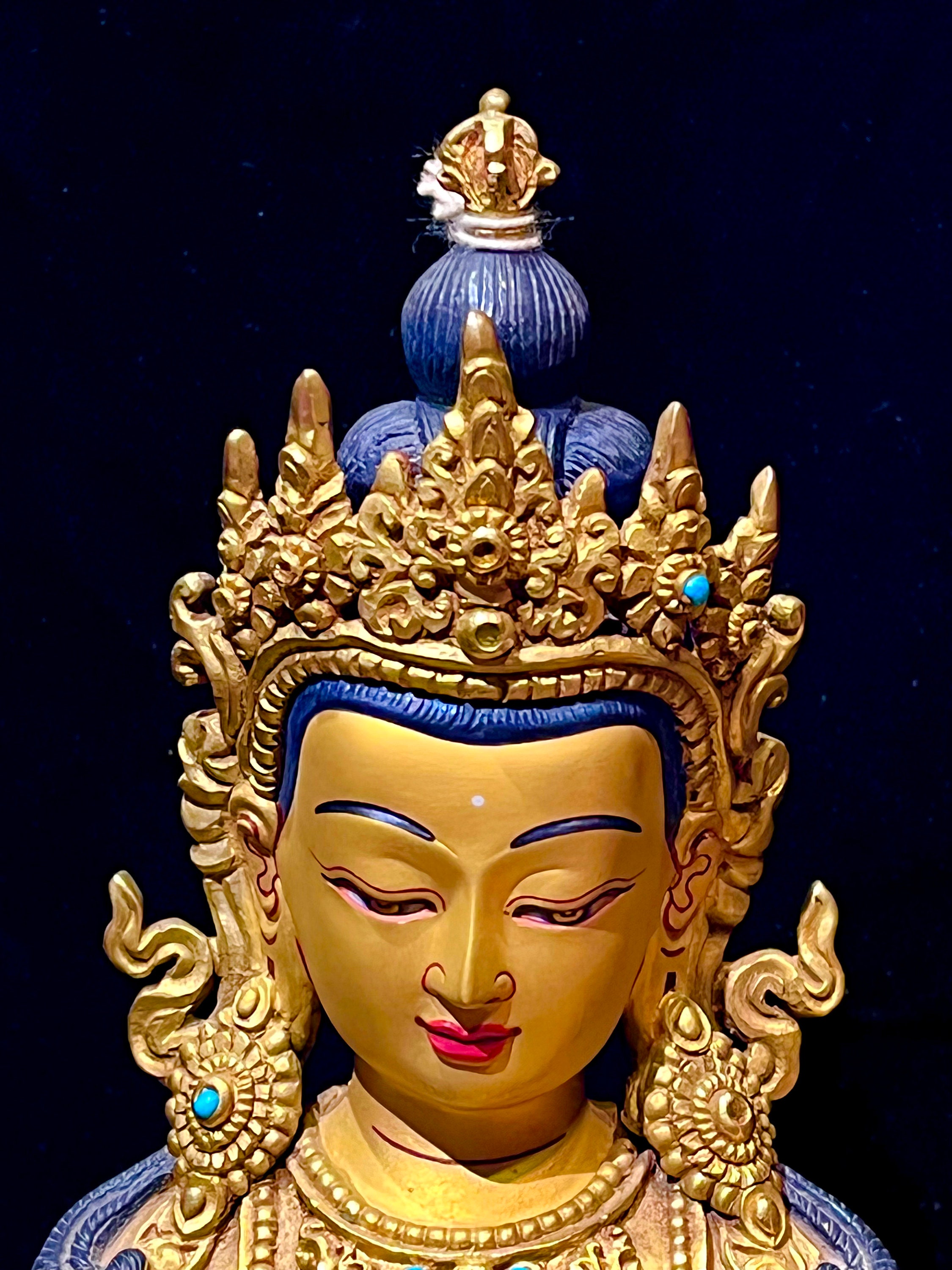 9 Inches Bajra Sattva Gold-plated Statue From - Etsy