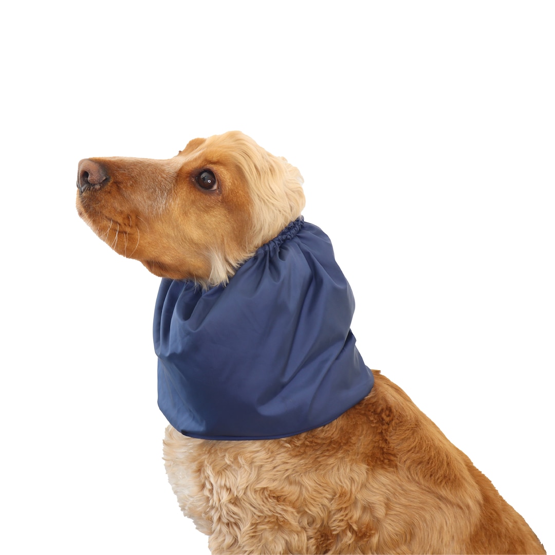 Navy Blue Dog Snood | Feeding Dog Snood | Cocker Spaniel Snood | Basset ...