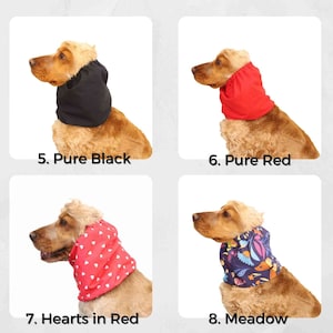 Breathable Cotton Snood for Dog, Natural Summer Cocker Spaniel Ear ...