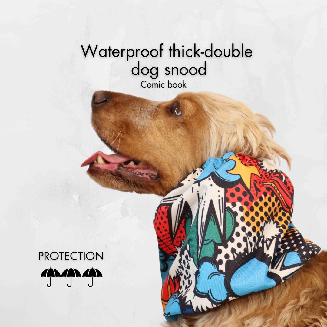 Waterproof Thick Dog Snood "comic Book" | Cocker Spaniel Ear Cover ...