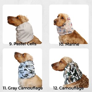 Breathable Cotton Snood for Dog, Natural Summer Cocker Spaniel Ear ...