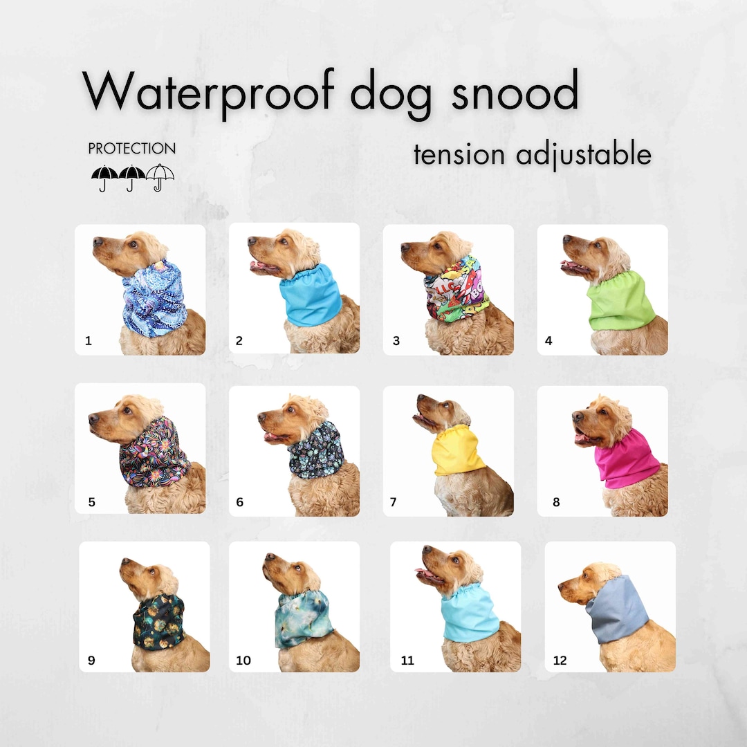 Waterproof Dog Snood | Tension Adjustable Dog Snood | Cocker Spaniel ...
