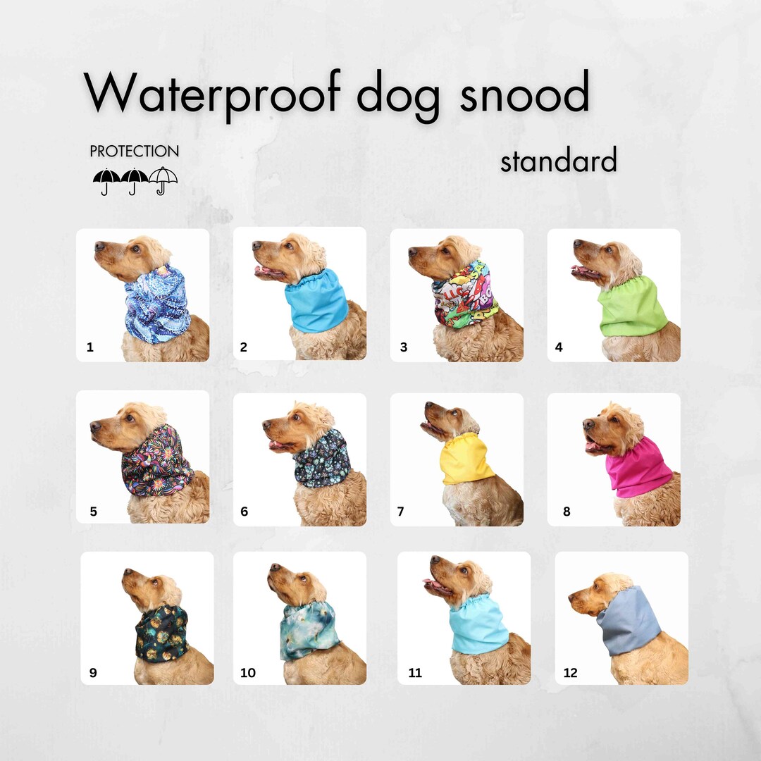 Waterproof Dog Snood | Dog Snood | Cocker Spaniel Snood | Basset Snood ...