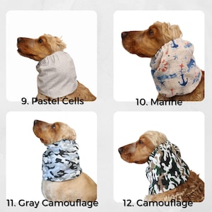Breathable Cotton Snood for Dog, Natural Summer Cocker Spaniel Ear ...