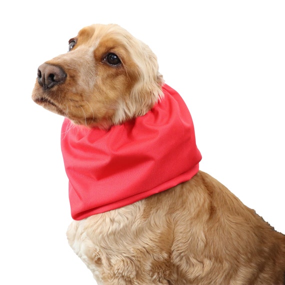 Red Waterproof Thick Dog Snood Cavalier Ear Protector - Etsy Canada