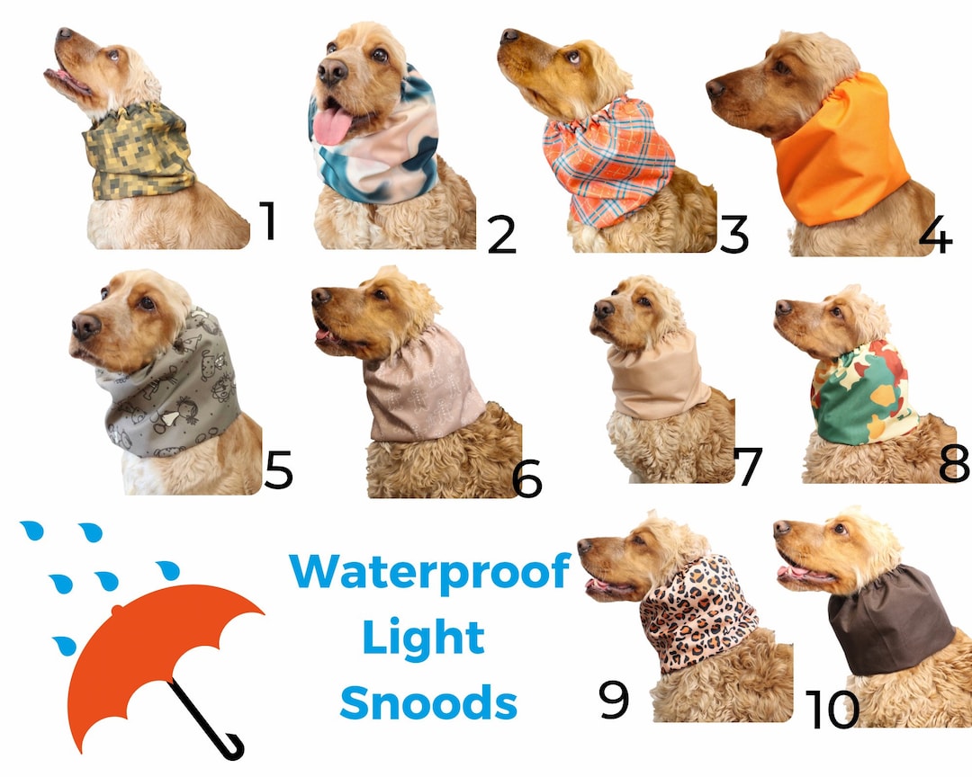 Waterproof Dog Snood Cocker Spaniel Snood Basset Snood Cavalier Snood ...