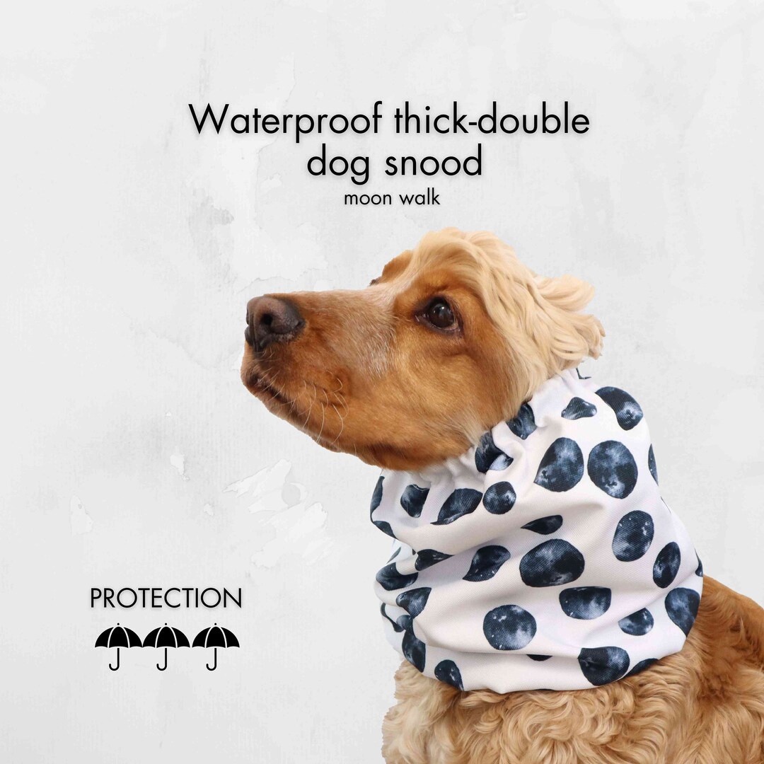 Waterproof Thick Dog Snood "moon Walk"| Cocker Spaniel Snood | Basset ...