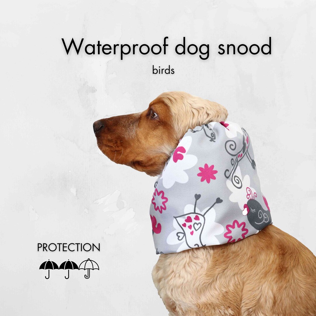 Waterproof Dog Snood | Gray Cocker Spaniel Snood | Basset Hound Snood ...