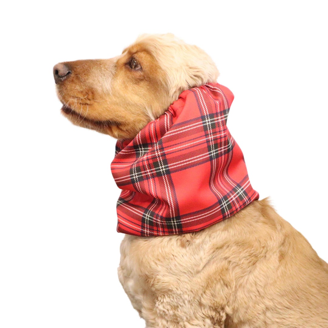 Polyester Red Tartan Cocker Spaniel Dog Snood | Springer | Basset ...