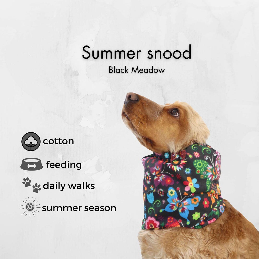 Cotton Dog Snood | Summer Snood | Snood for Cocker Spaniel | Cavalier ...
