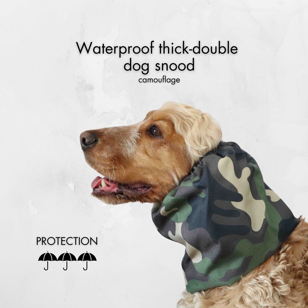 Camouflage Waterproof Thick - Double Dog Snood | Cocker Spaniel Ear ...