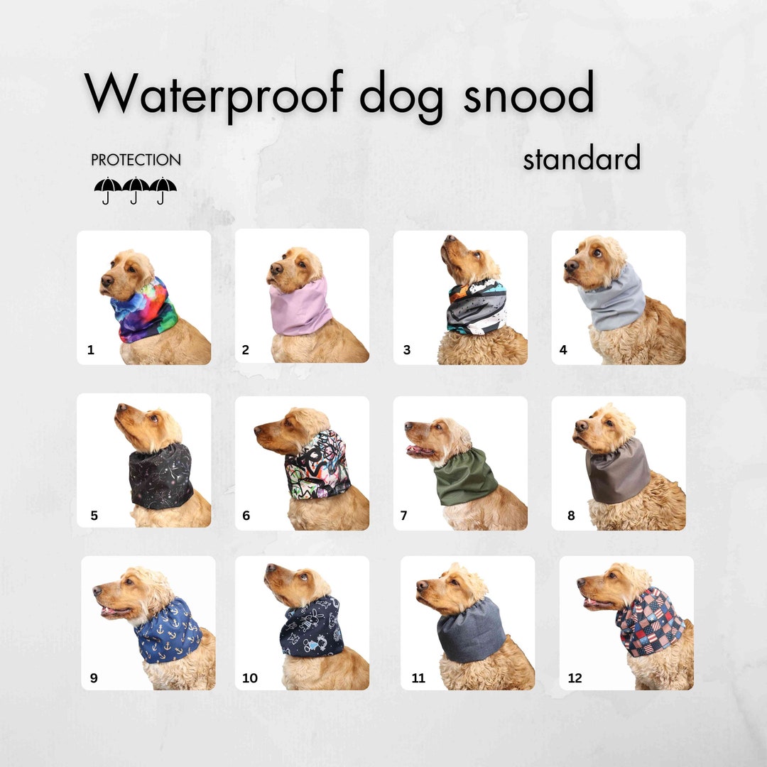 Waterproof Dog Snood | Thick-double Dog Snood | Cocker Spaniel Snood ...