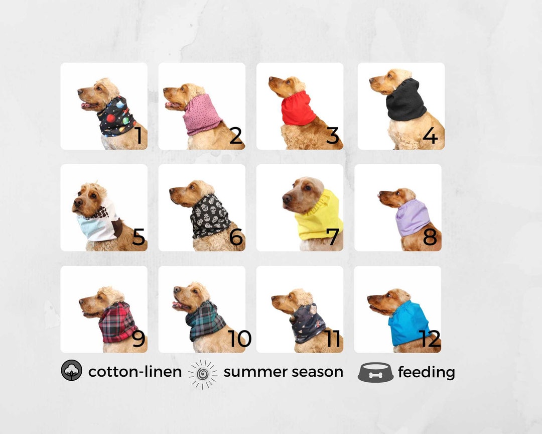 Cotton Snood for Dog | Summer Dog Snood | Cocker Spaniel Ear Protector ...