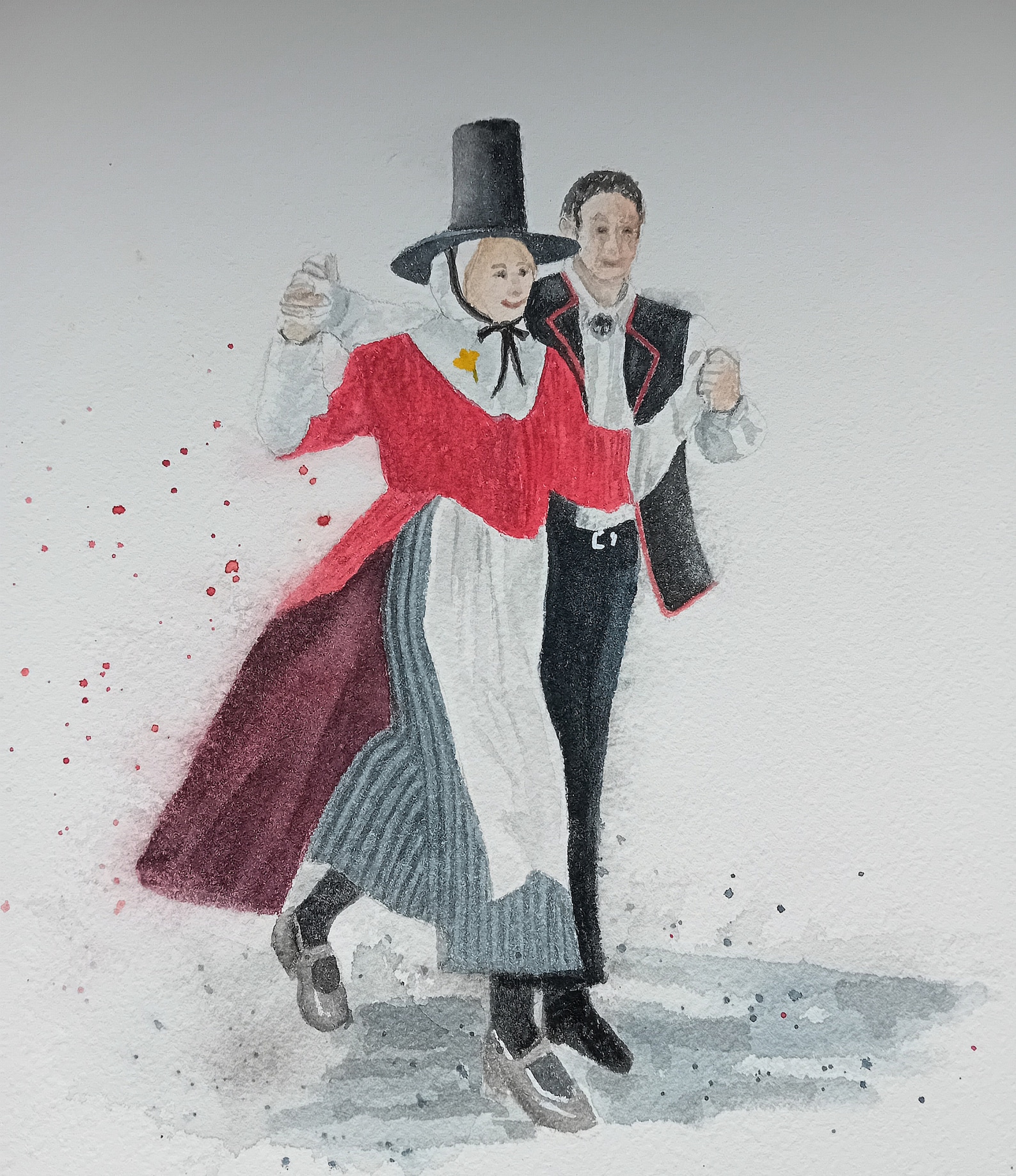 Welsh Folk Dancers, Welsh Lady, Wales, Welsh Costume, Print - Etsy