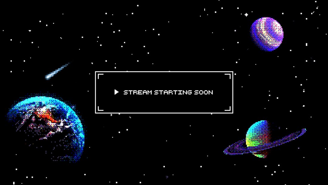 4 Animated Loading Screens, Pixel Art Space Galaxy Theme, Twitch ...