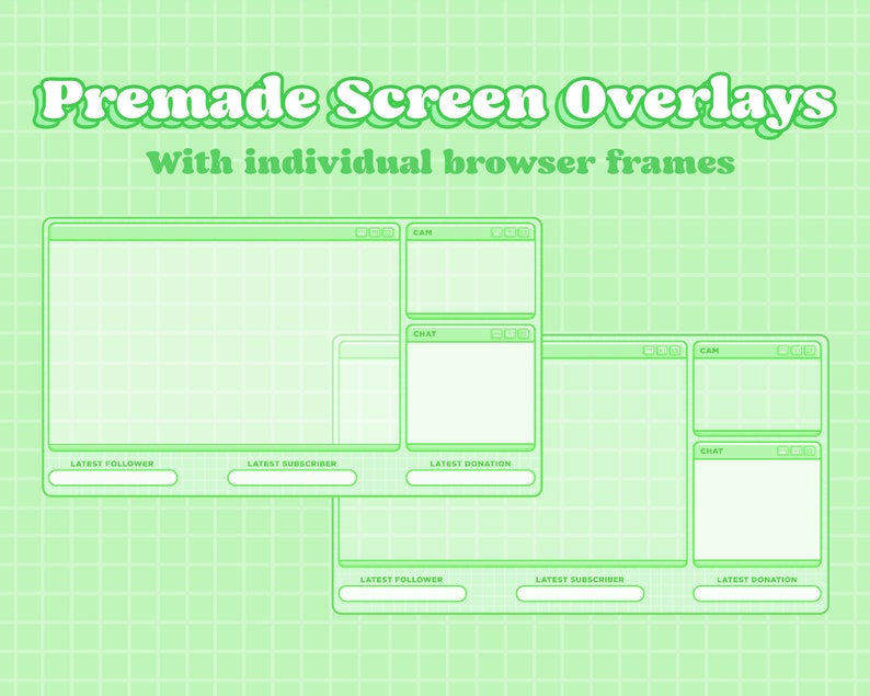 Twitch Stream Overlay Package - Leaf Green Theme, Animated - Etsy