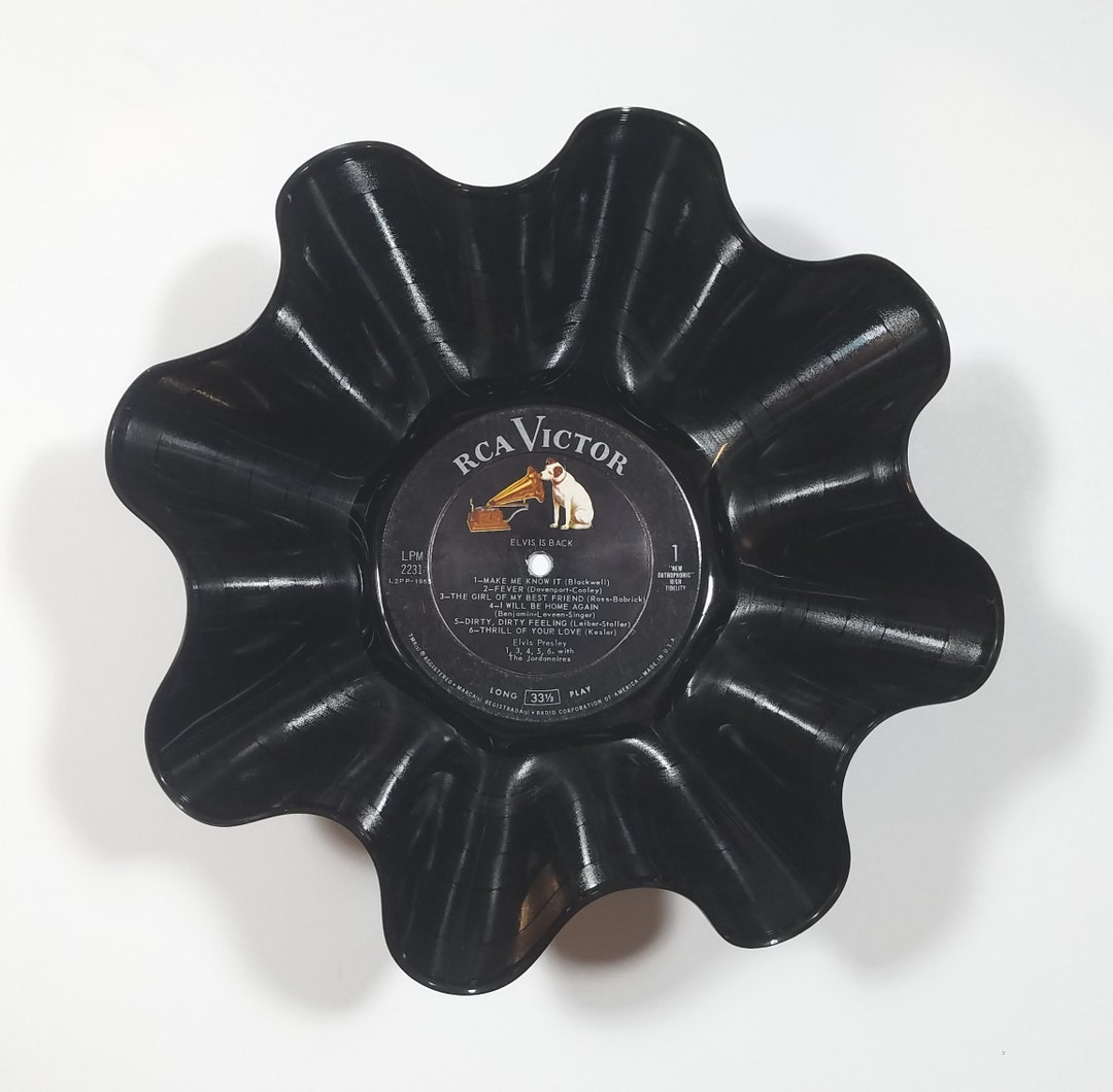 Elvis Presley Vinyl Record Bowl - Created Using an Original Vintage ...