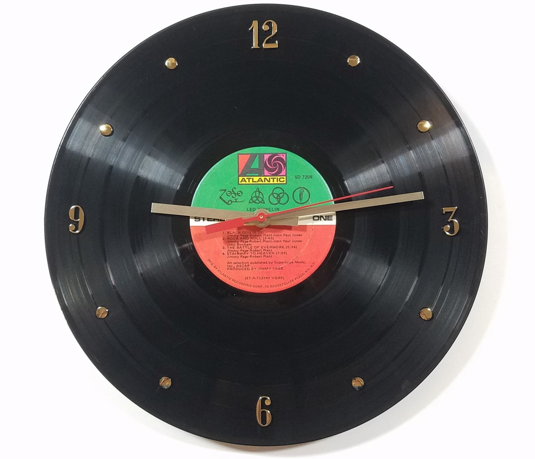 Led Zeppelin Authentic Record Clock led Zeppelin IV 12 Wall Clock Made ...