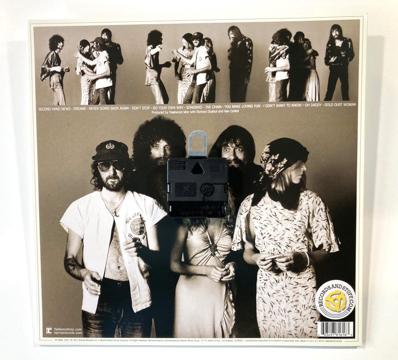 Fleetwood Mac Record Cover Clock (rumours) - 12" Wall Clock Created ...
