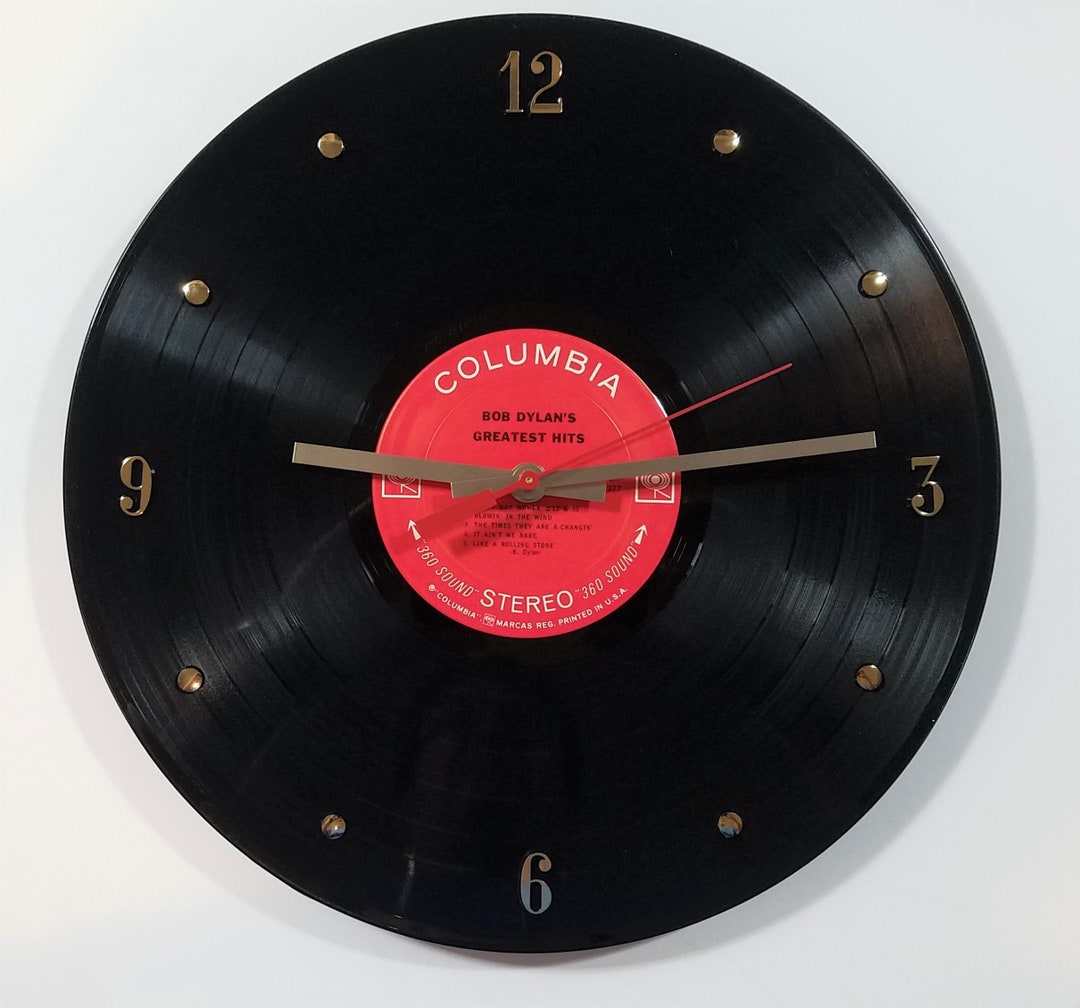 Bob Dylan Record Clock (greatest Hits) - Created With the Authentic Bob ...
