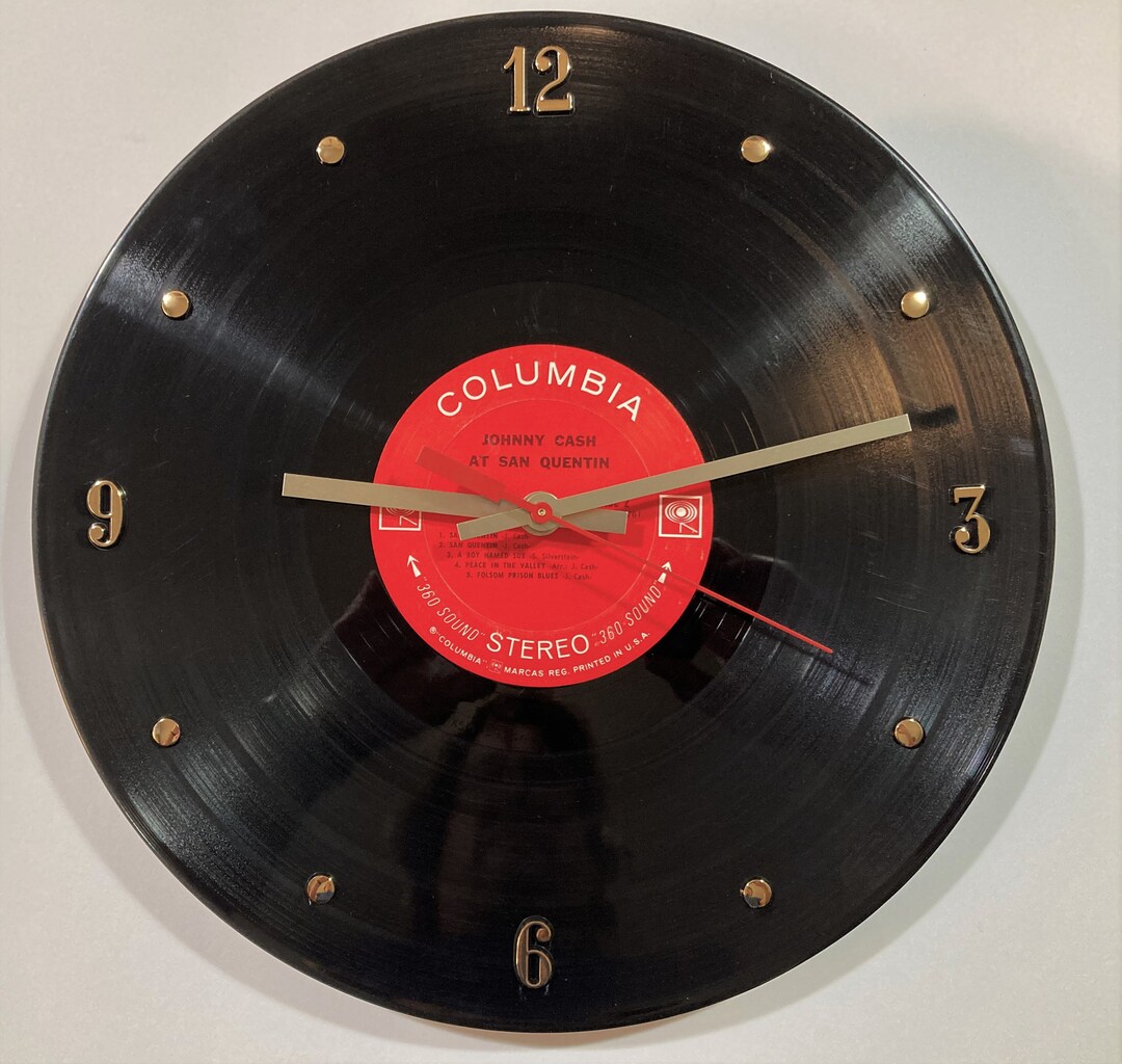 Johnny Cash Record Clock (johnny Cash at San Quentin) - Created Using ...