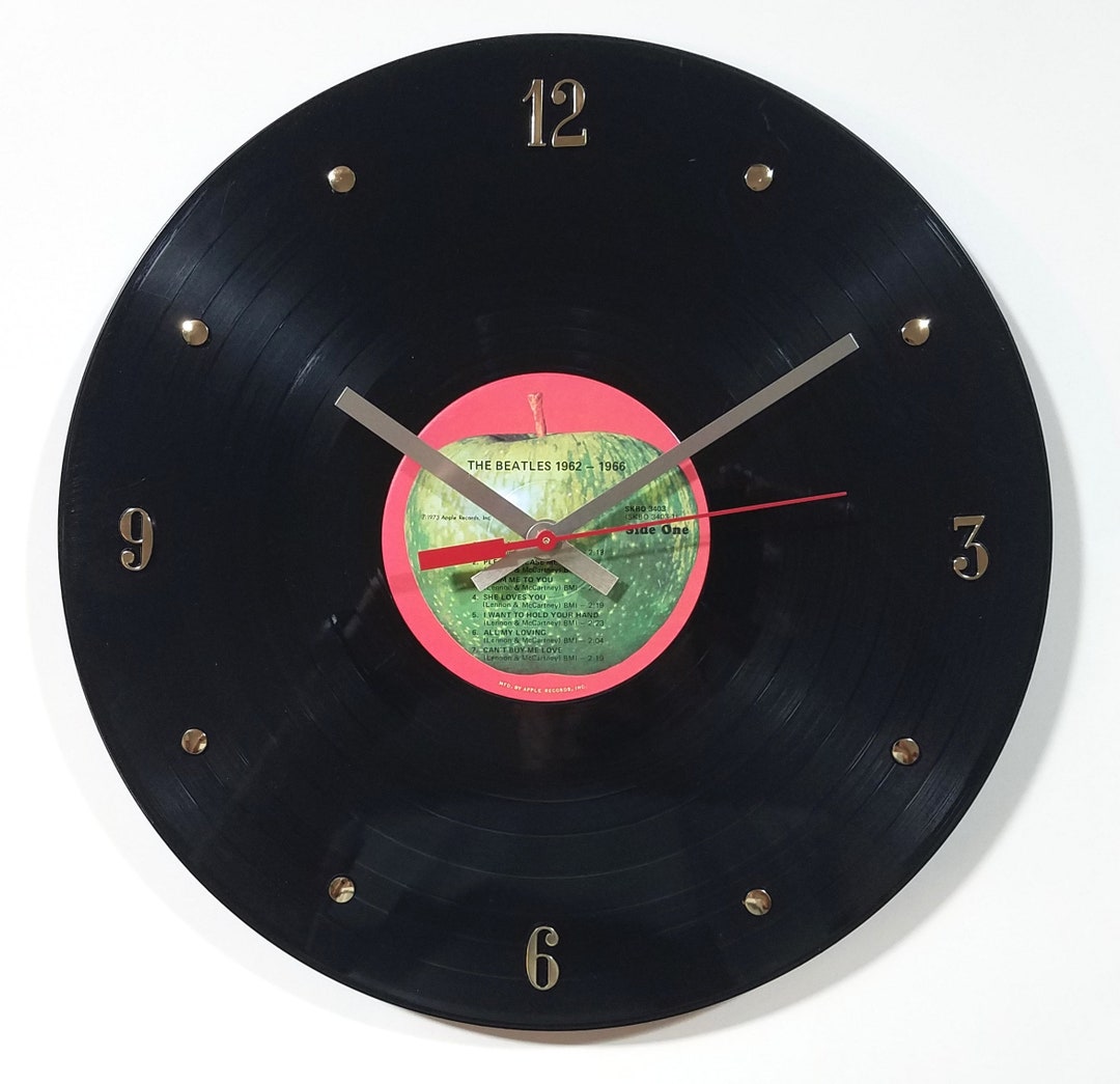The Beatles Authentic Record Clock (beatles, 1962-1966) - 12” Wall ...