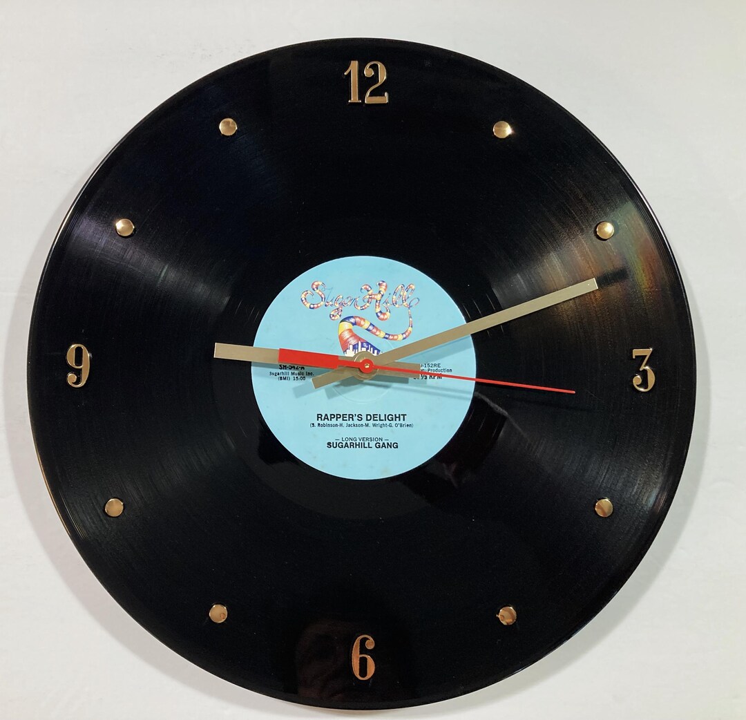 Sugarhill Gang Record Clock rapper's Delight 12 Wall Clock Created ...