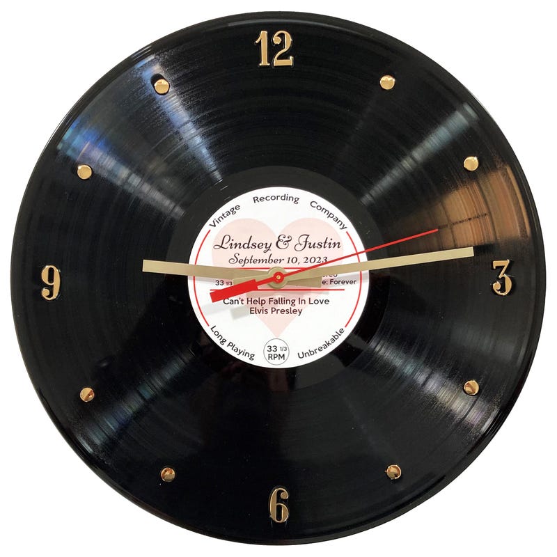 Real Record Clock - Etsy