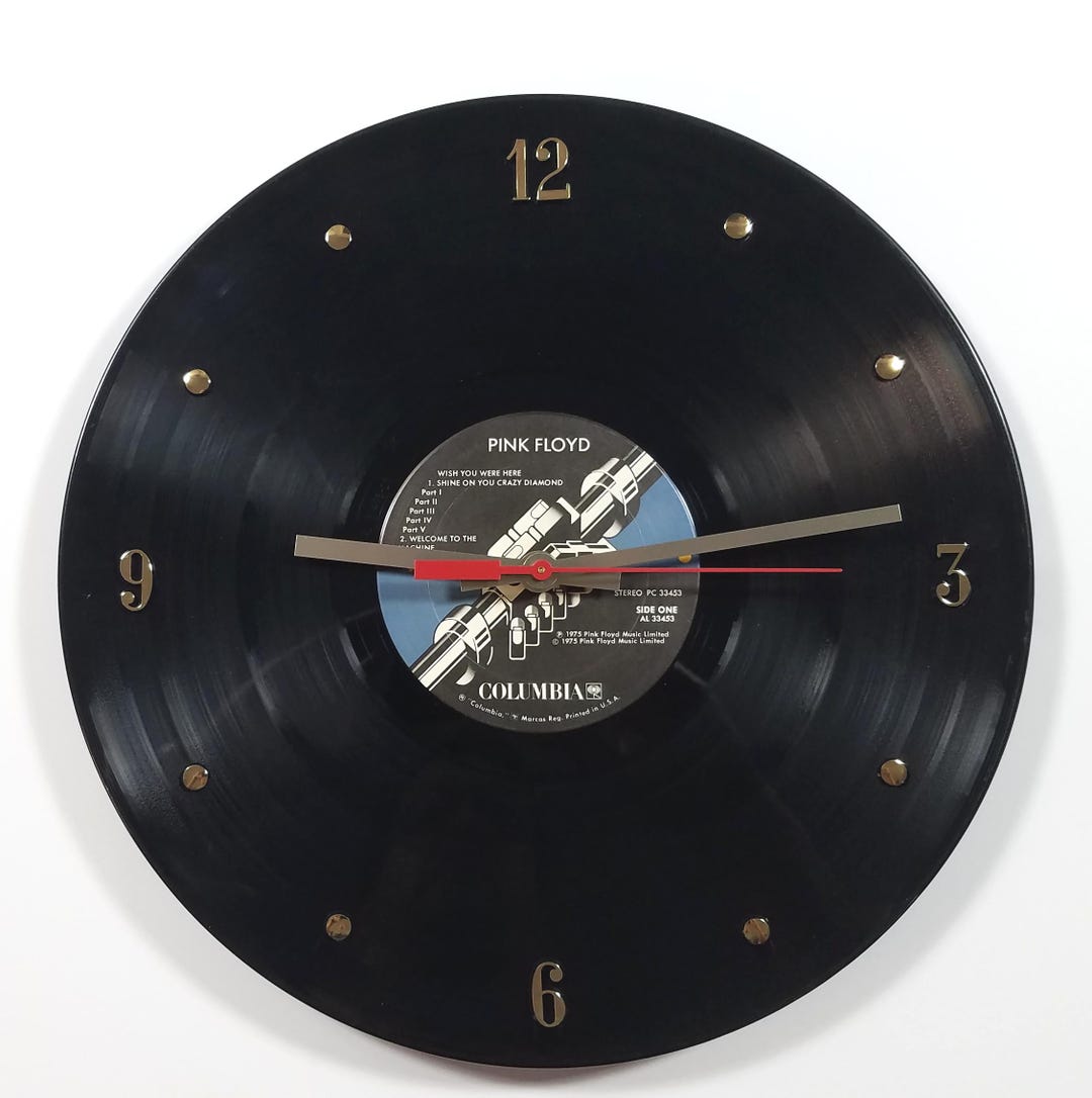 Pink Floyd Record Clock (wish You Were Here) - 12" Wall Clock Created ...