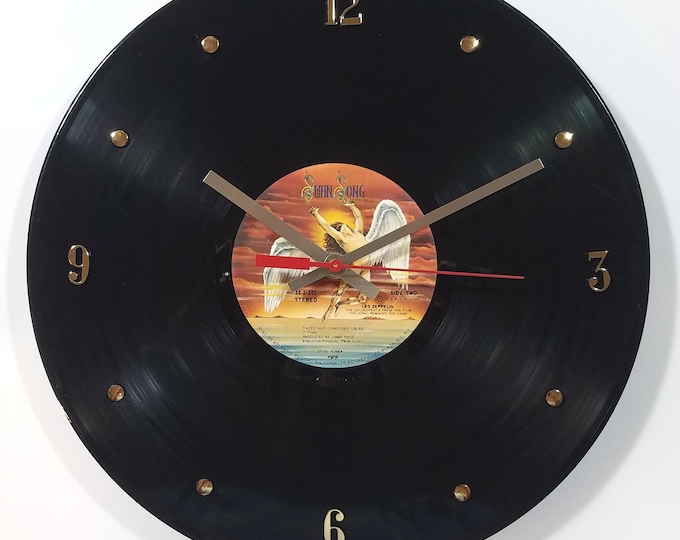 Re-purposed, Recycled Vinyl Record Led Zeppelin Vinyl Clock - Etsy