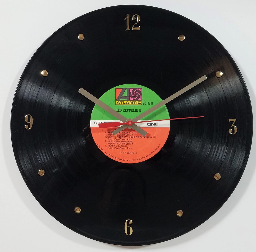 Led Zeppelin Record Clock (led Zeppelin II) - 12" Wall Clock Created ...