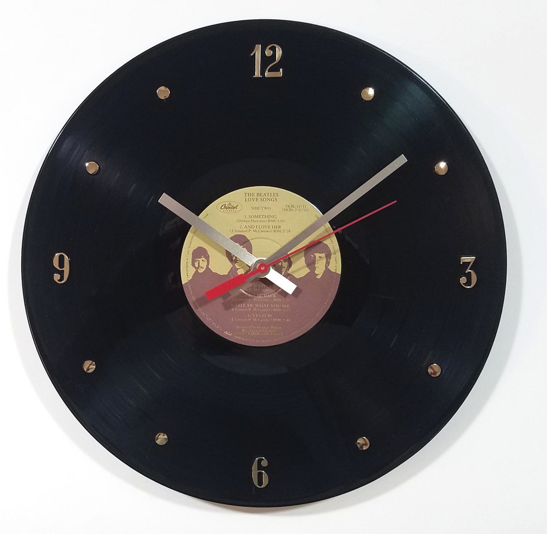 The Beatles Record Clock (love Songs) - 12" Wall Clock Handmade Using ...
