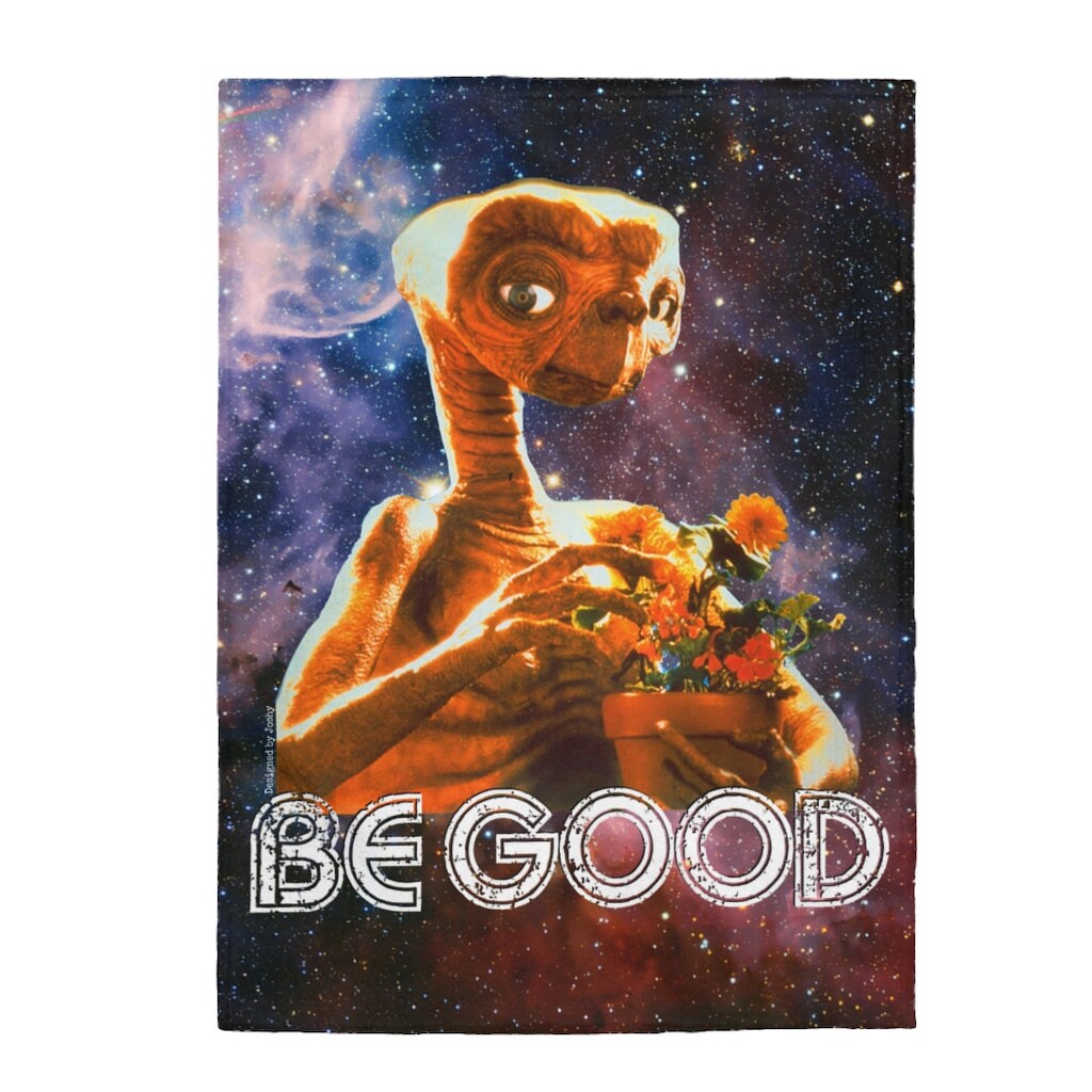 E.T. Be Good Galaxy Blanket Retro ET Alien Movie Positive | Etsy