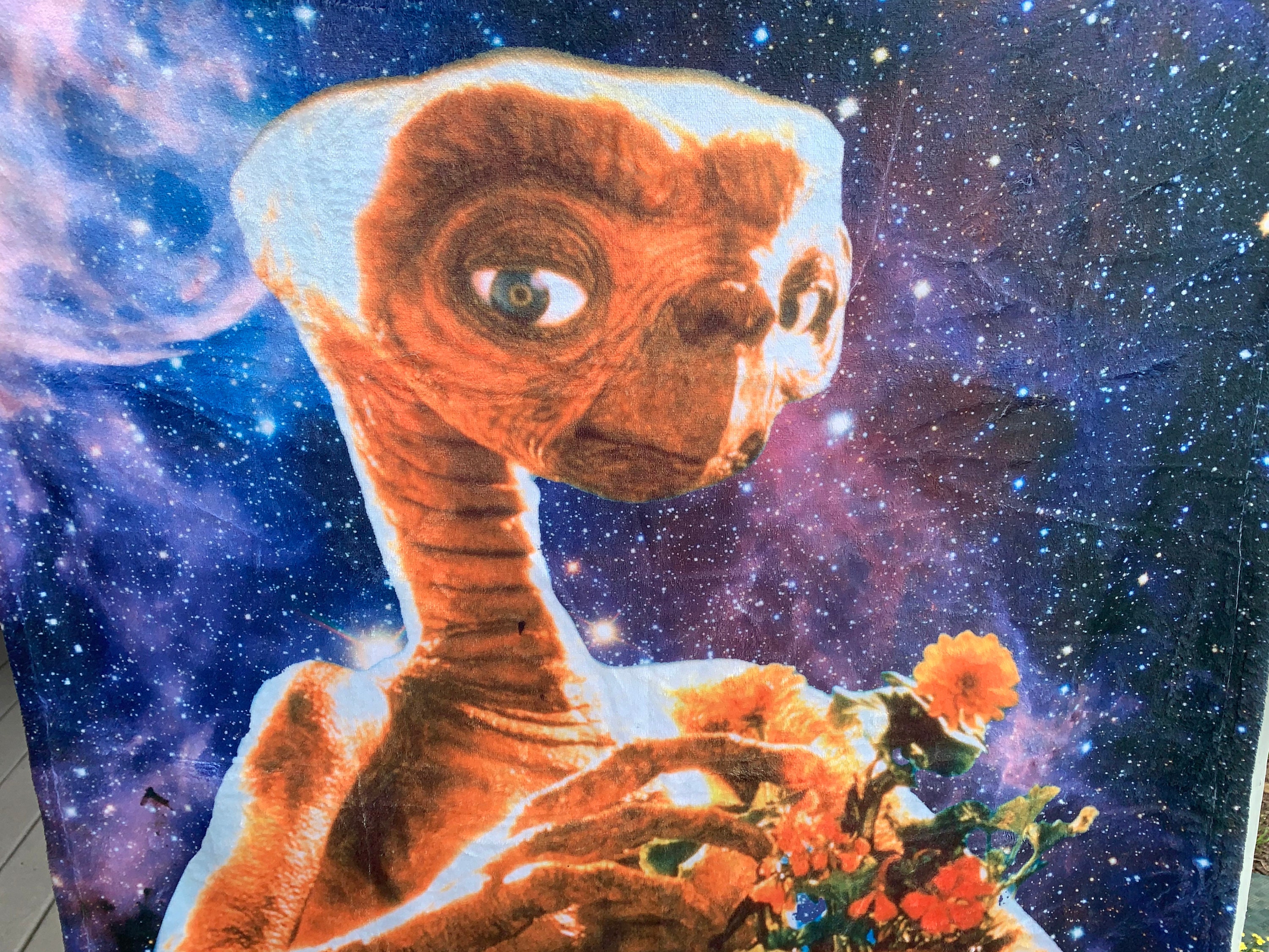 E.T. Be Good Galaxy Blanket Retro ET Alien Movie Positive | Etsy