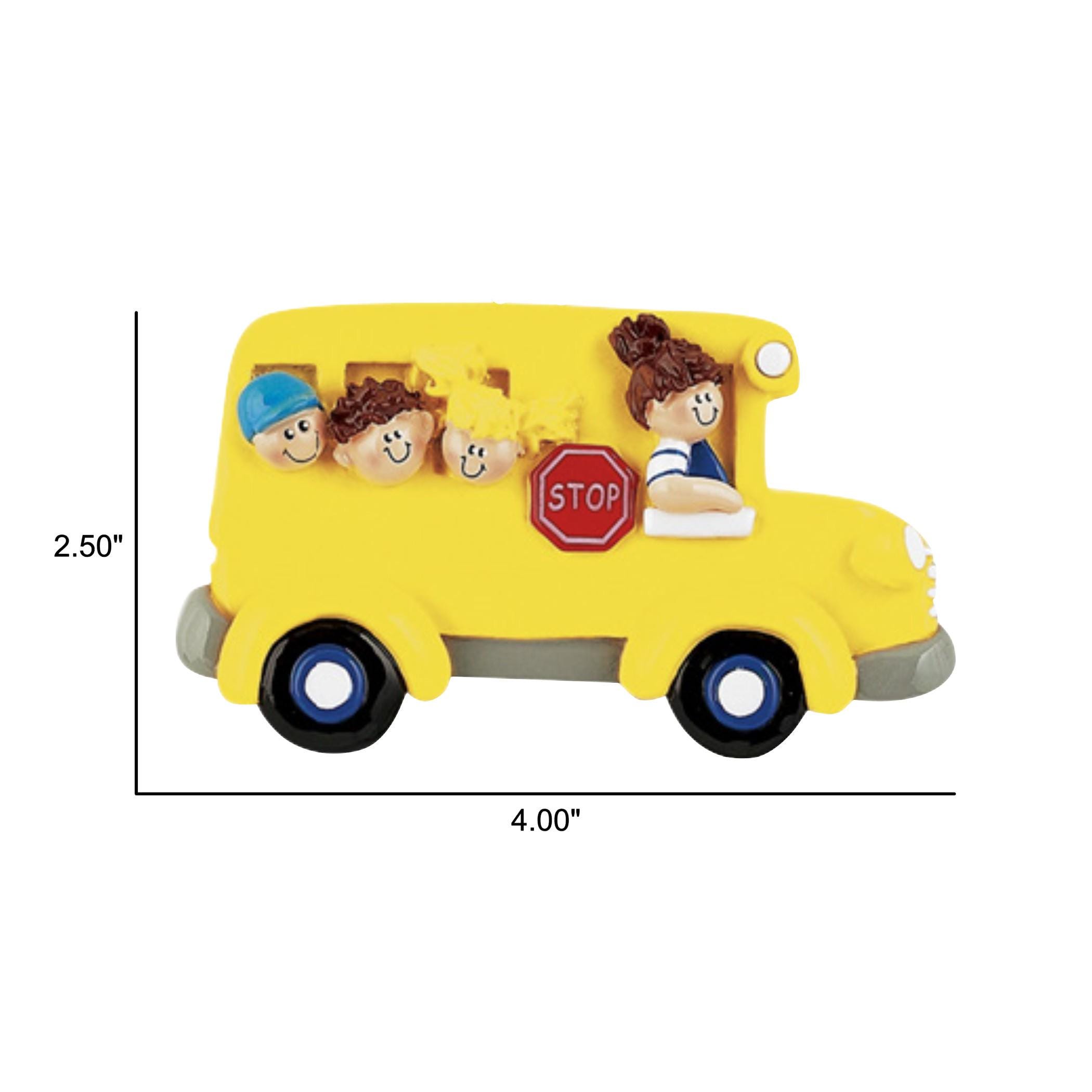 Personalized School Bus Ornament, Personalized First Day of School Bus ...