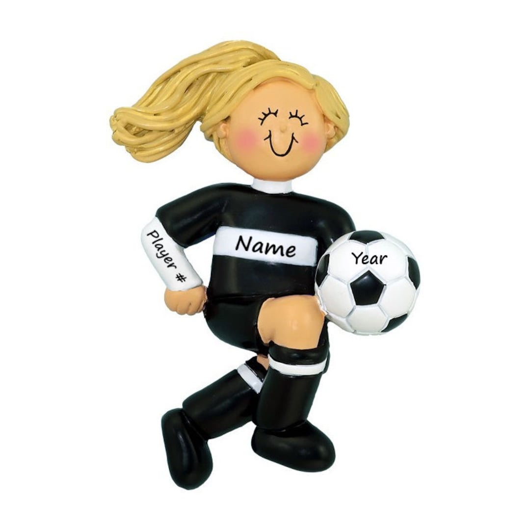 PERSONALIZED Soccer Girl Ornament / Soccer Christmas Ornament / Custom ...