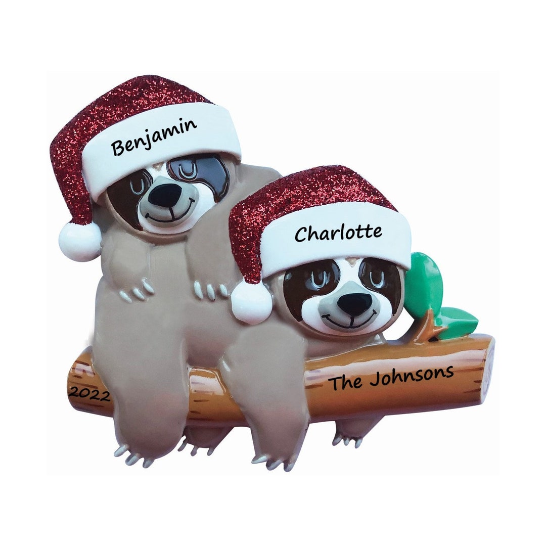 Personalized Couples Ornament 2023 / Sloth Couple Personalized ...