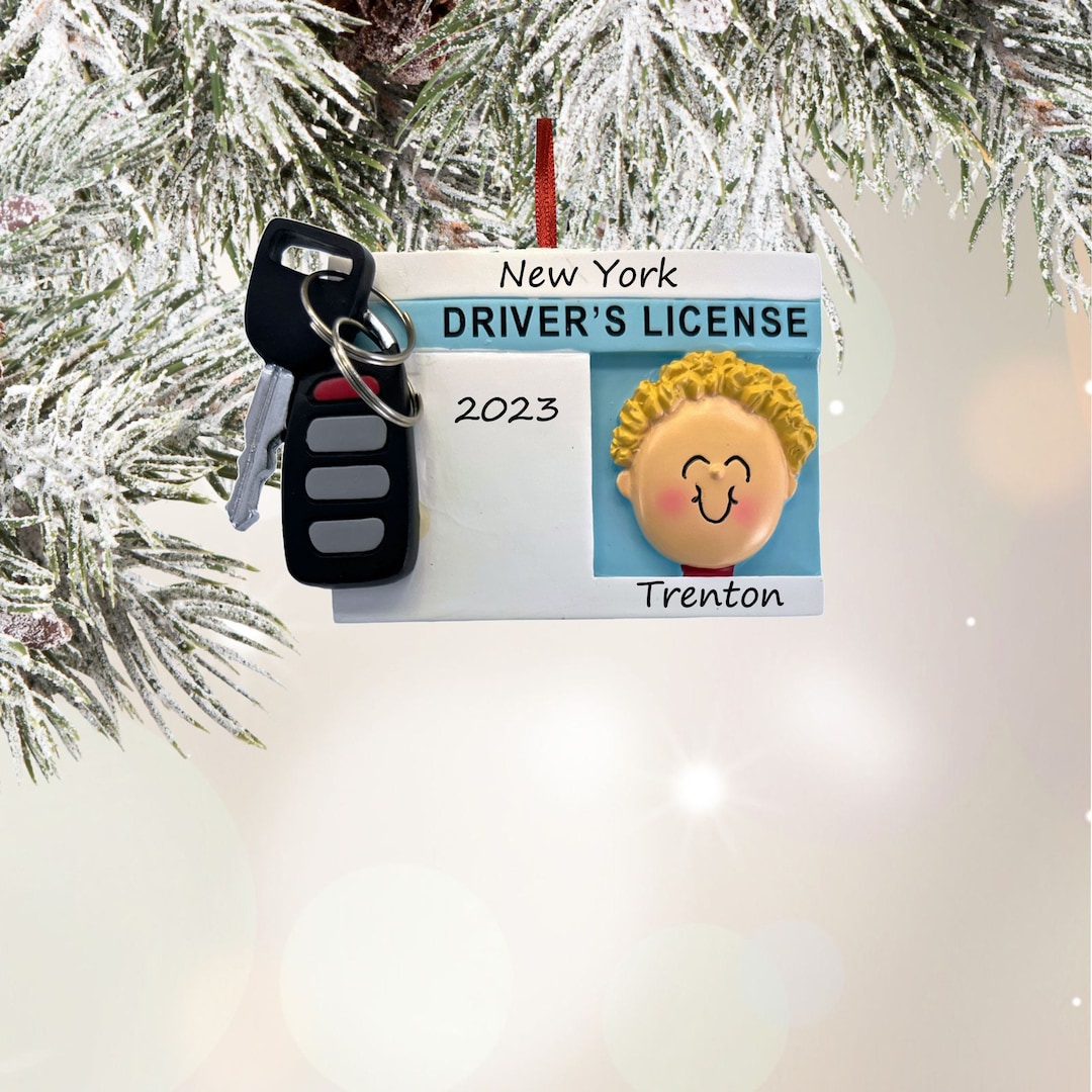Personalized New Driver Ornament / Driver's License Christmas Ornament ...