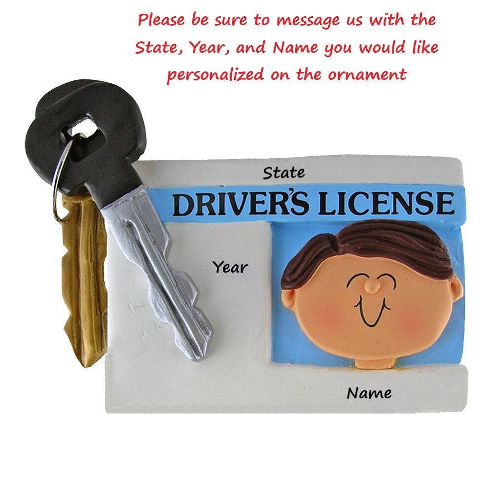 PERSONALIZED New Driver Ornament / Driver's License | Etsy