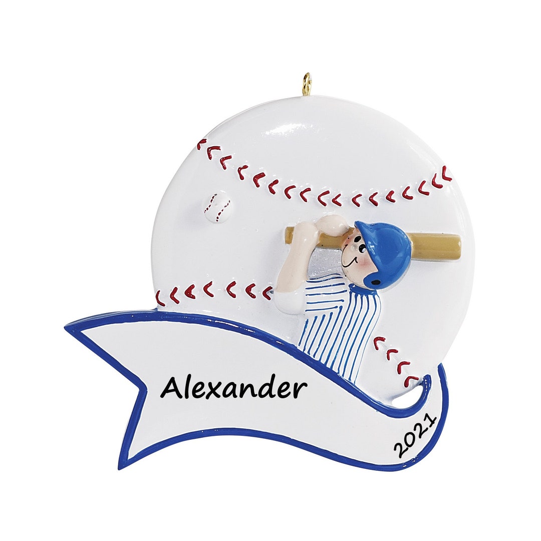 Baseball Ornament / Personalized Boy Baseball Player Christmas Ornament ...