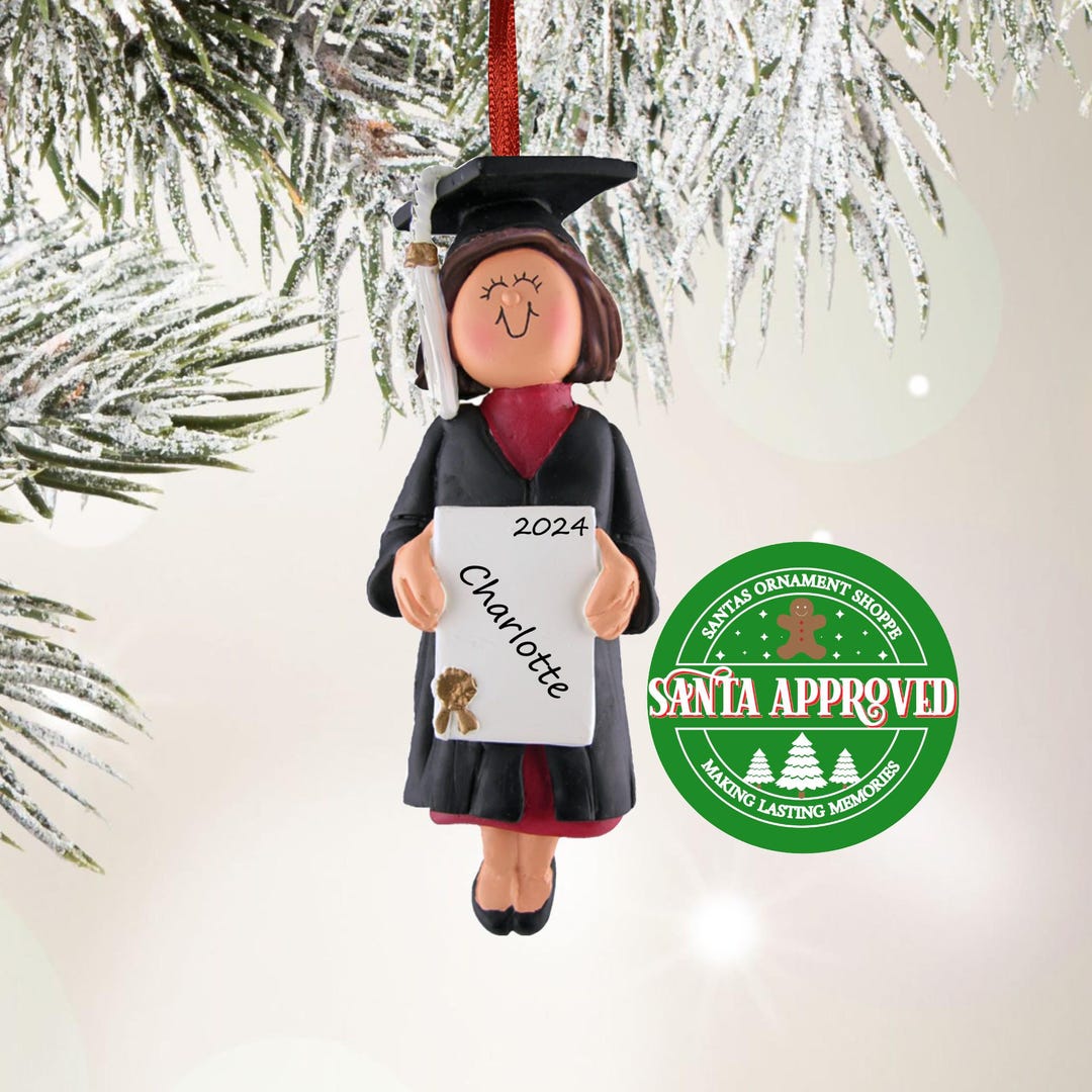 Personalized Graduate Girl Ornament / Diploma Christmas Ornament Gift ...
