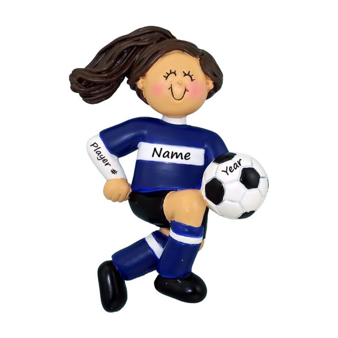 PERSONALIZED Soccer Girl Ornament / Soccer Christmas Ornament / Custom ...